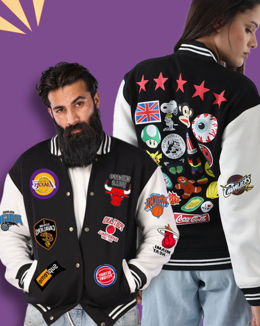Buy Unisex Varsity Jackets For Men & Women Online - Vyve Fashion